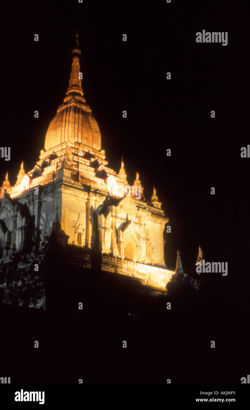 Temple in Bagan at night time Bagan Myanmar Stock Photo - Alamy