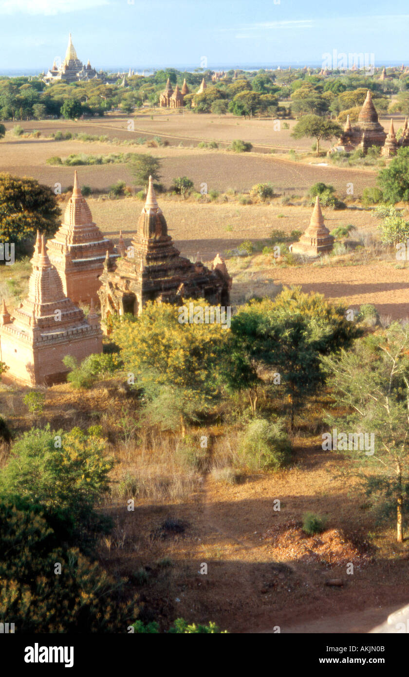 Panoramic view of the temples of Bagan Myanmar Burma Stock Photo - Alamy