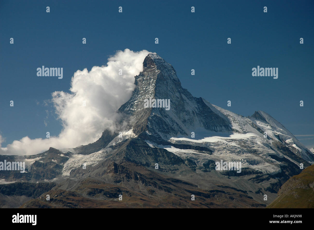 Lee side cloud on Matterhorn Switzerland Stock Photo - Alamy
