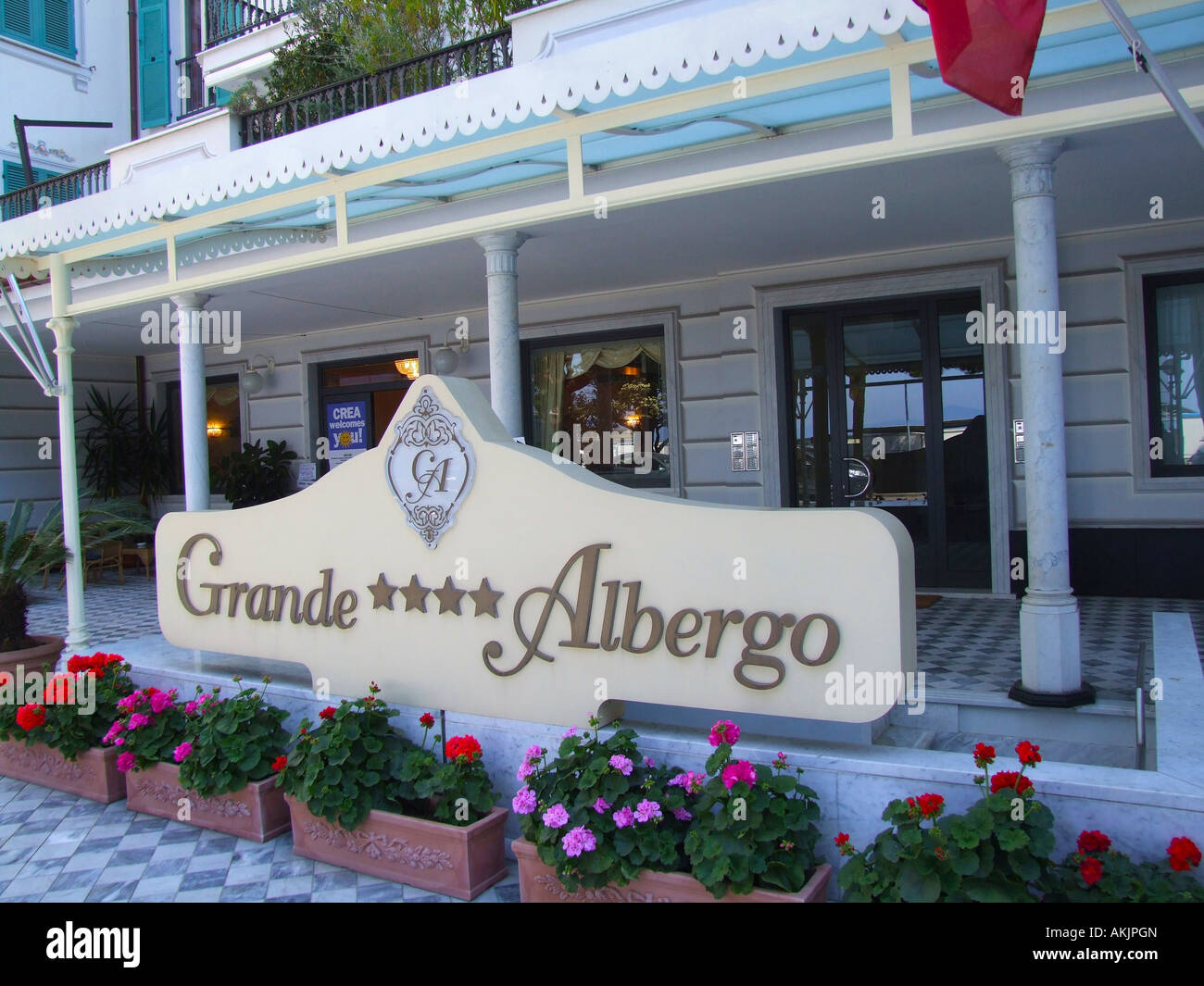 Grande Albergo hotel, Sestri Levante, Ligury, Italy Stock Photo - Alamy