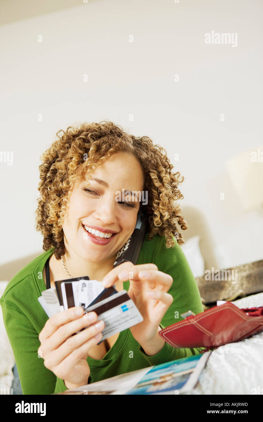 Hand holding credit cards selection hi-res stock photography and images ...