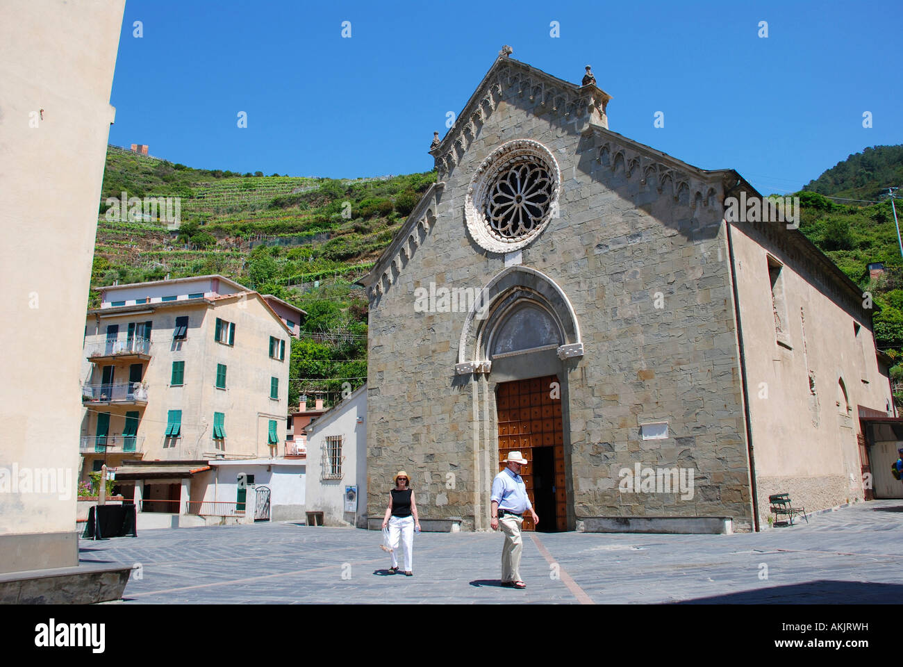 San Lorenzo church, Manarola, Ligury, Italy Stock Photo - Alamy