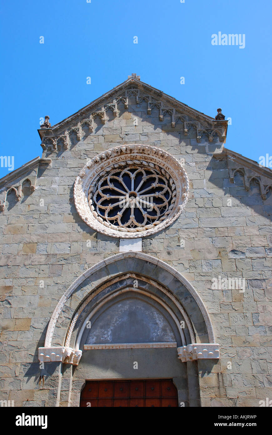 San Lorenzo church, Manarola, Ligury, Italy Stock Photo - Alamy