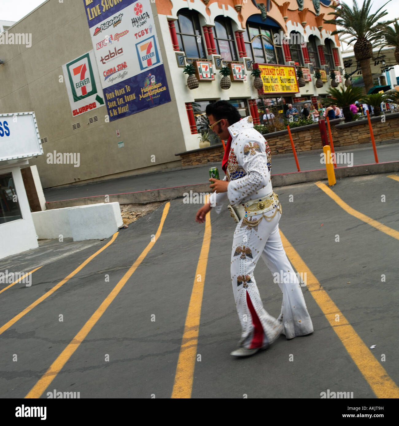 elvis impersonator las vegas actor entertainer work make believe Stock ...