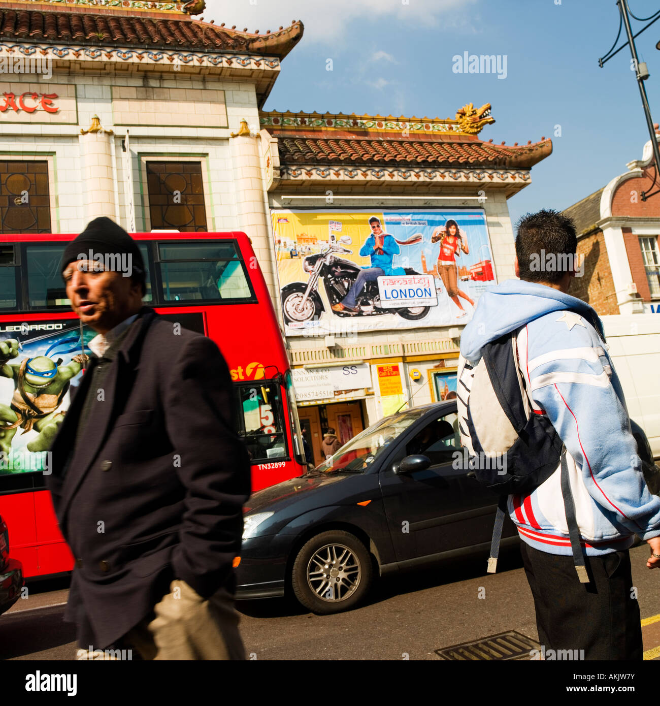 multicultural Britain people opposite Himalaya Palace cinema Southall ...