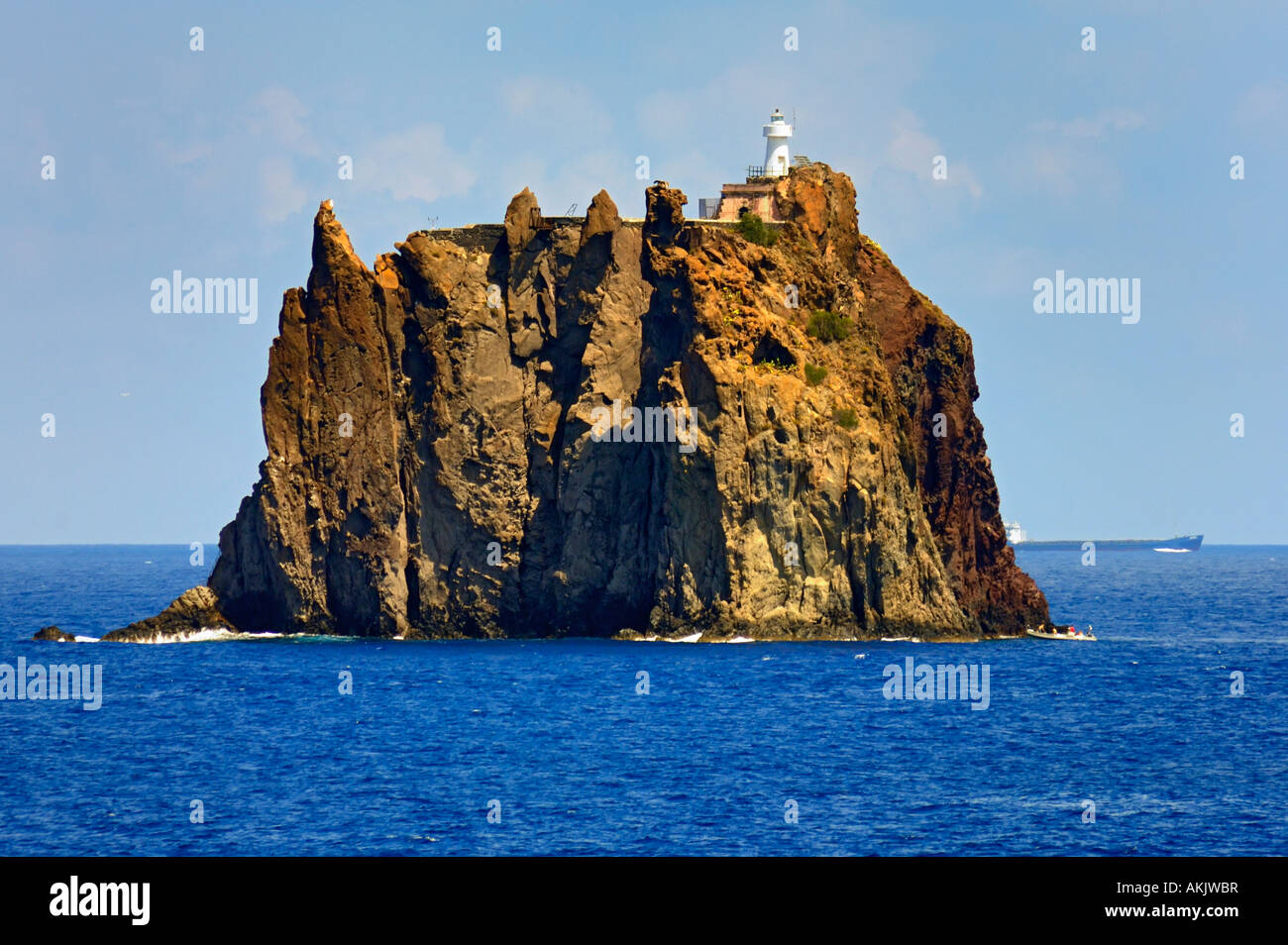 Strombolicchio Stromboli sicily Italy volcan Stock Photo - Alamy