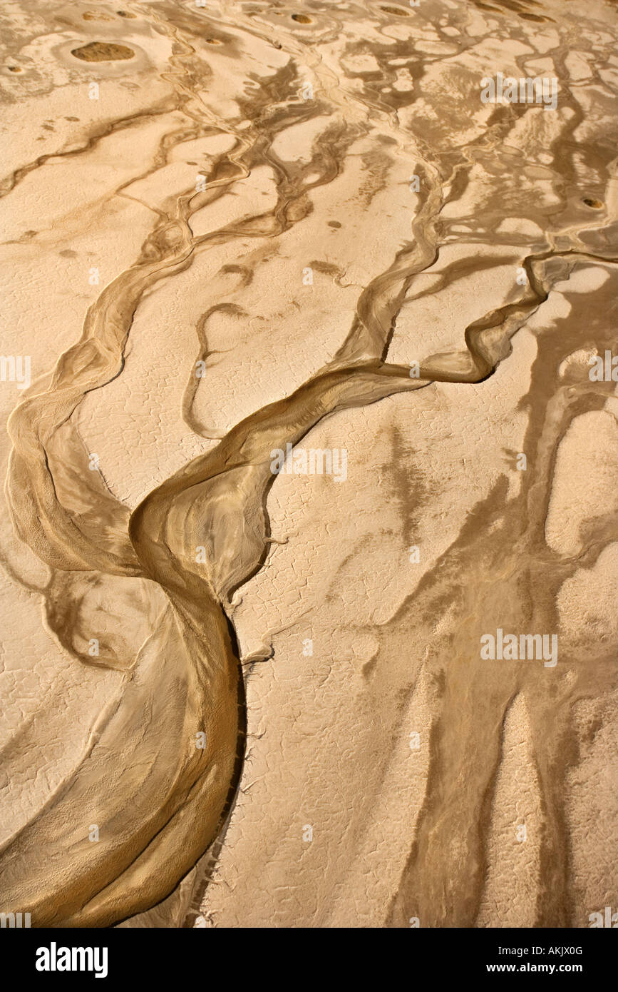 Aerial of desert landscape in Owens Valley California USA Stock Photo ...