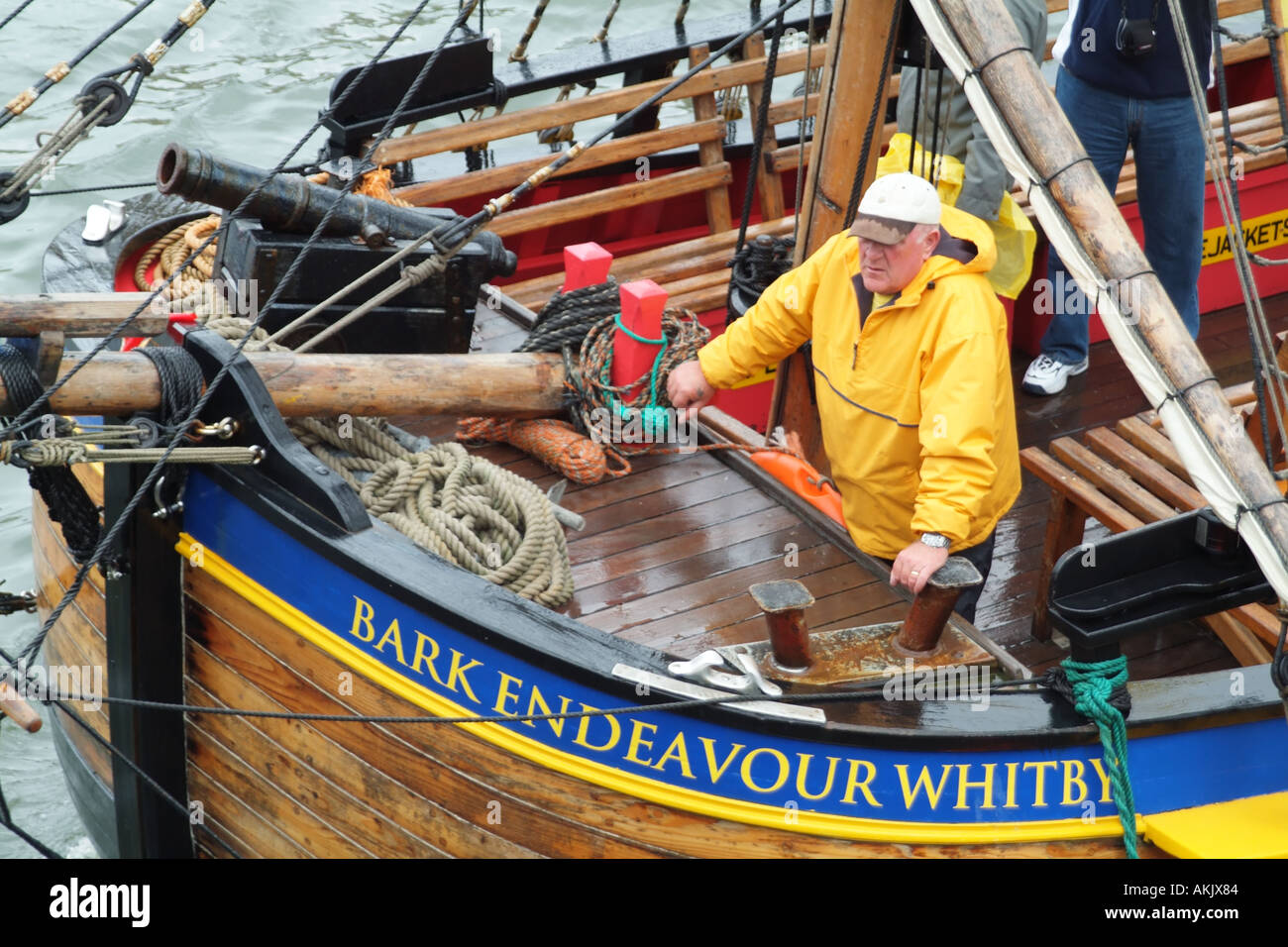 Whitby North Yorkshire England UK Europe pleasure boat Bark Endeavour ...