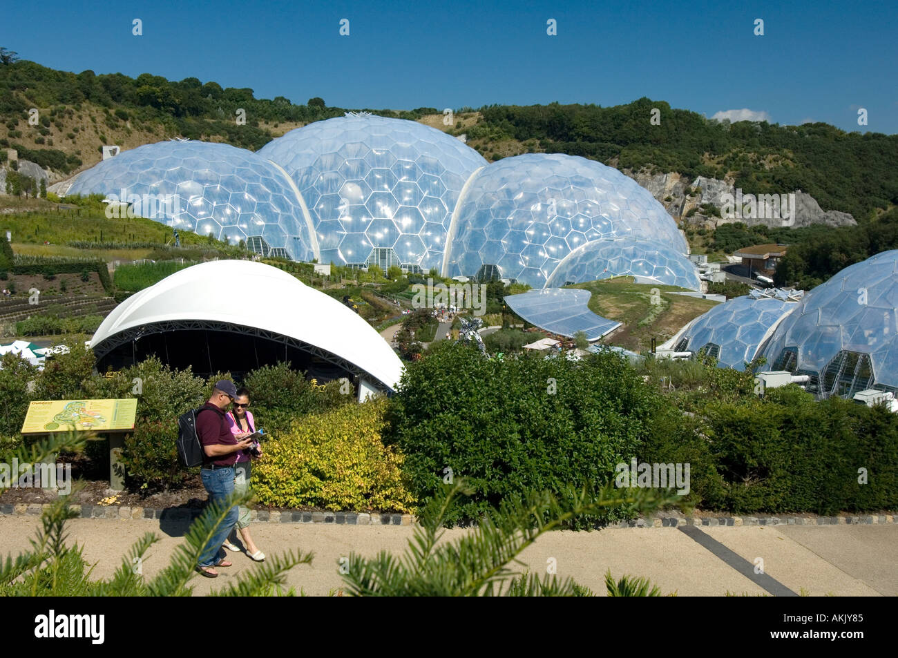 The first sight that visitors get of the huge bubbles that are the Eden ...