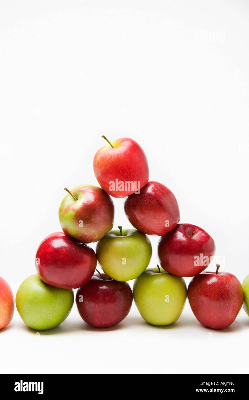 Pyramid of apples Stock Photo - Alamy