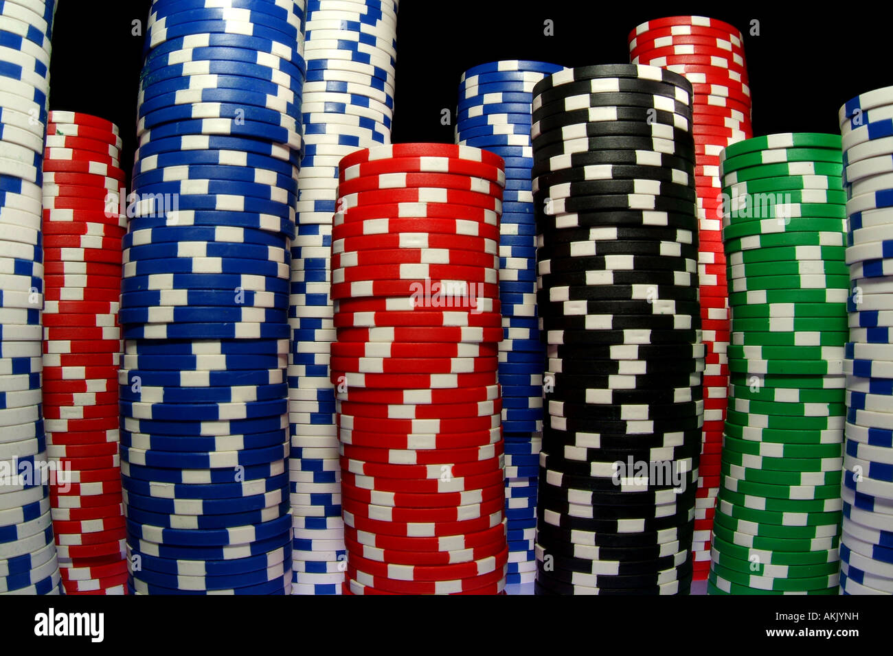 stacks of poker chips Stock Photo - Alamy