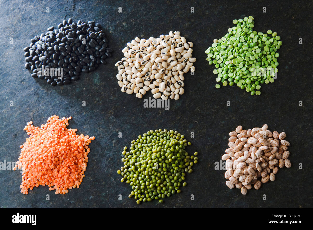 Piles of dry legumes Stock Photo - Alamy