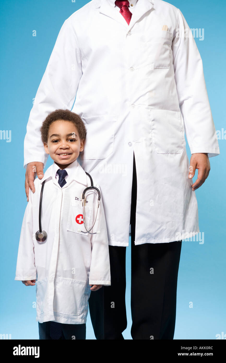 Portrait of young boy dressed as doctor Stock Photo - Alamy