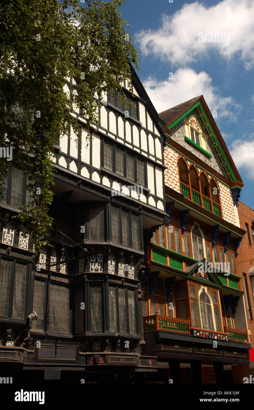 Tudor houses on Exeter High Street Devon UK Stock Photo - Alamy