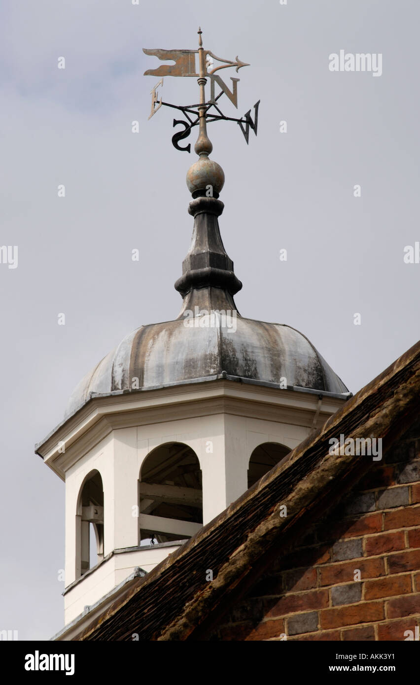 Cupola and weather vane on the top of the church of King Charles the ...