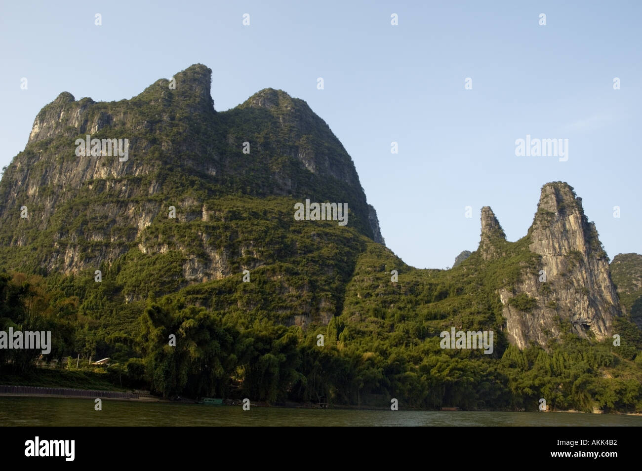 China Guangxi Limestone Peaks At Sunset Between Xinping And Yangshuo On ...