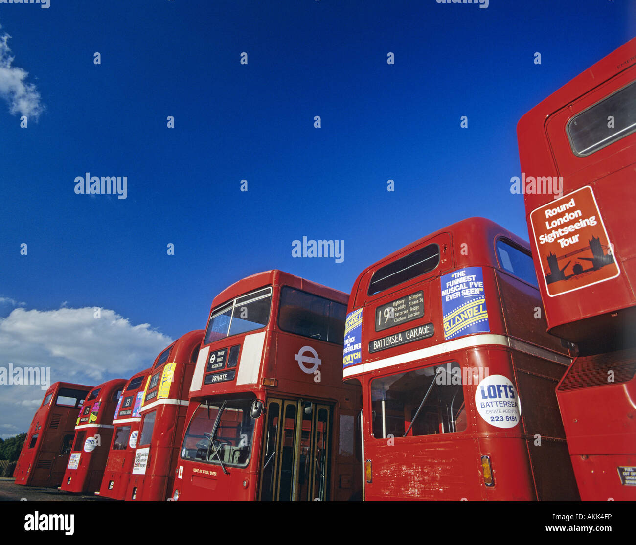 London Bus Depot South London England Stock Photo - Alamy