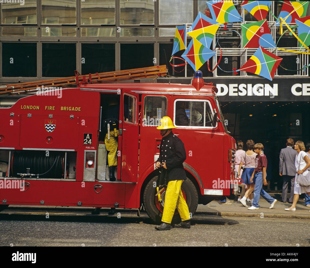A Fire Engine at Haymarket London England Stock Photo - Alamy