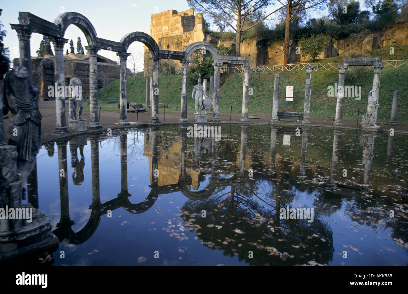 Italy Tivoli Villa Adriana The Canopeo Stock Photo - Alamy