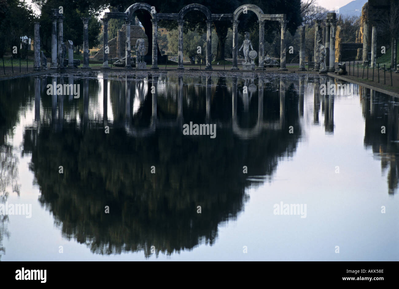 Italy Tivoli Villa Adriana The Canopeo Stock Photo - Alamy