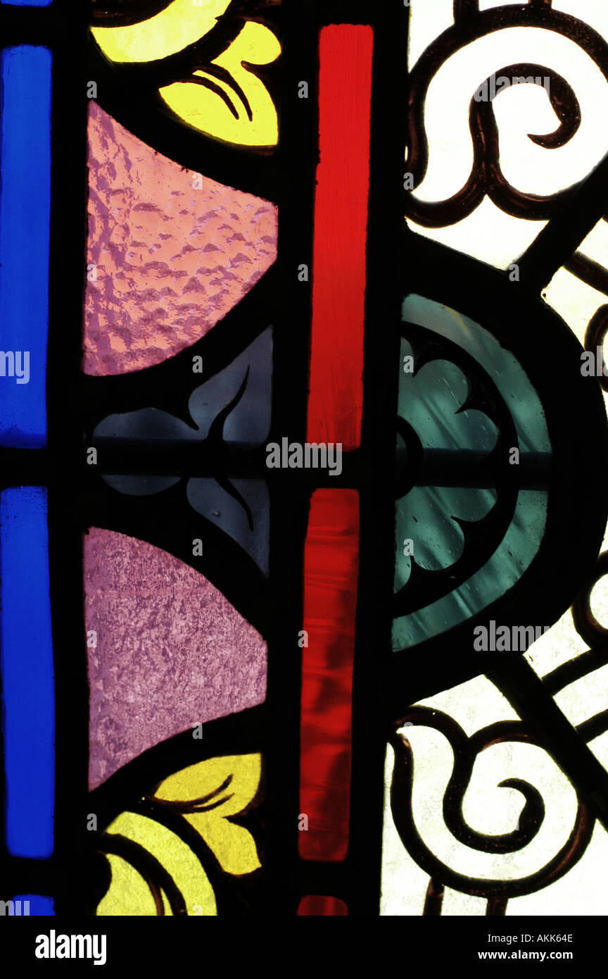 Detail of Stained Glass Window Stock Photo - Alamy