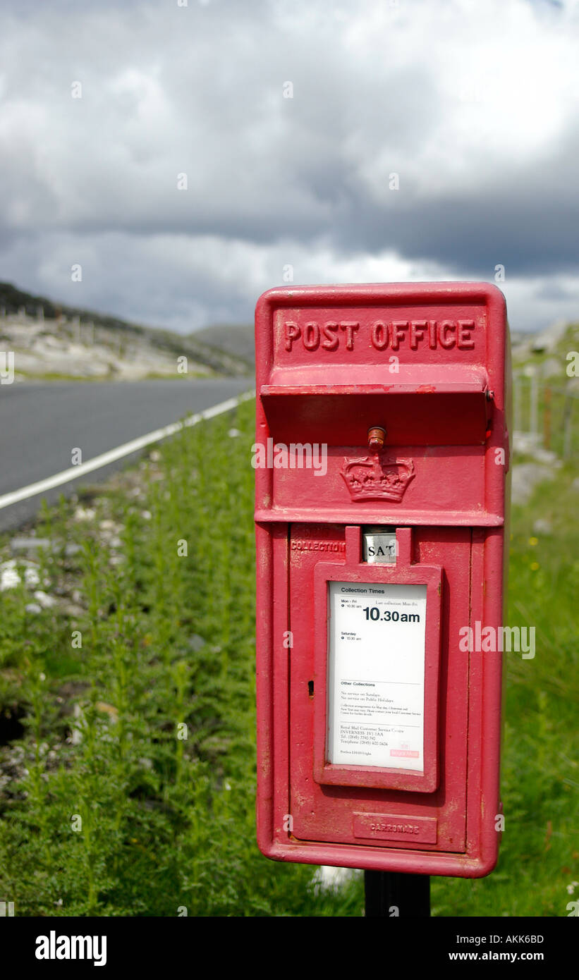 British Countryside Post Box along a road Stock Photo - Alamy