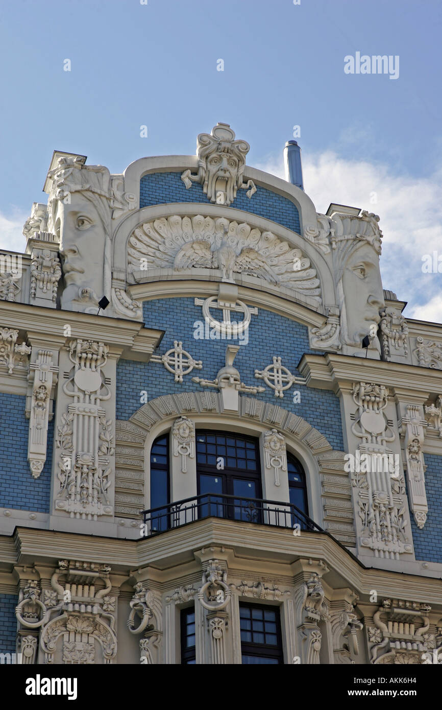 10b Elizabetes Street Art Nouveau Riga Latvia building Stock Photo - Alamy