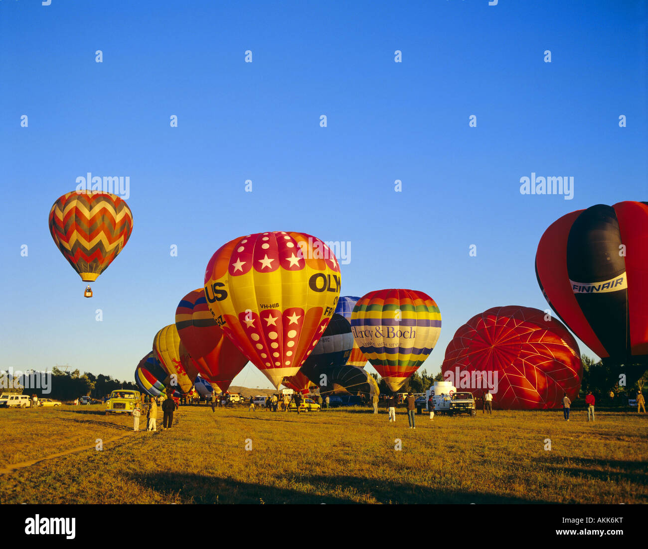 Hot Air Balloons in Canberra Australia Stock Photo - Alamy