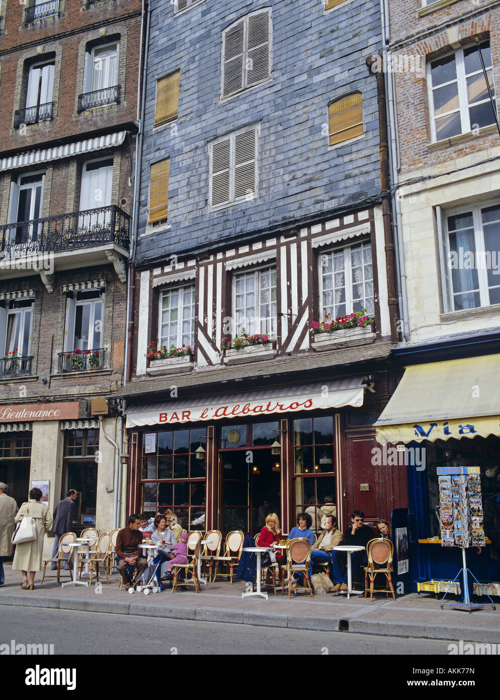 A Cafe in Honfleur Normandy France Stock Photo - Alamy
