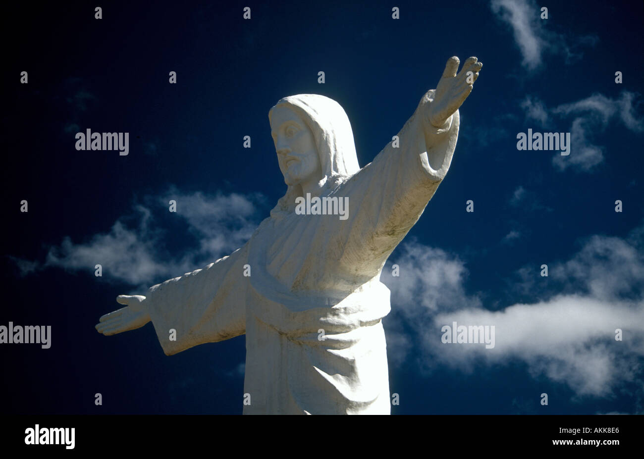 White christ statue cusco hi-res stock photography and images - Alamy