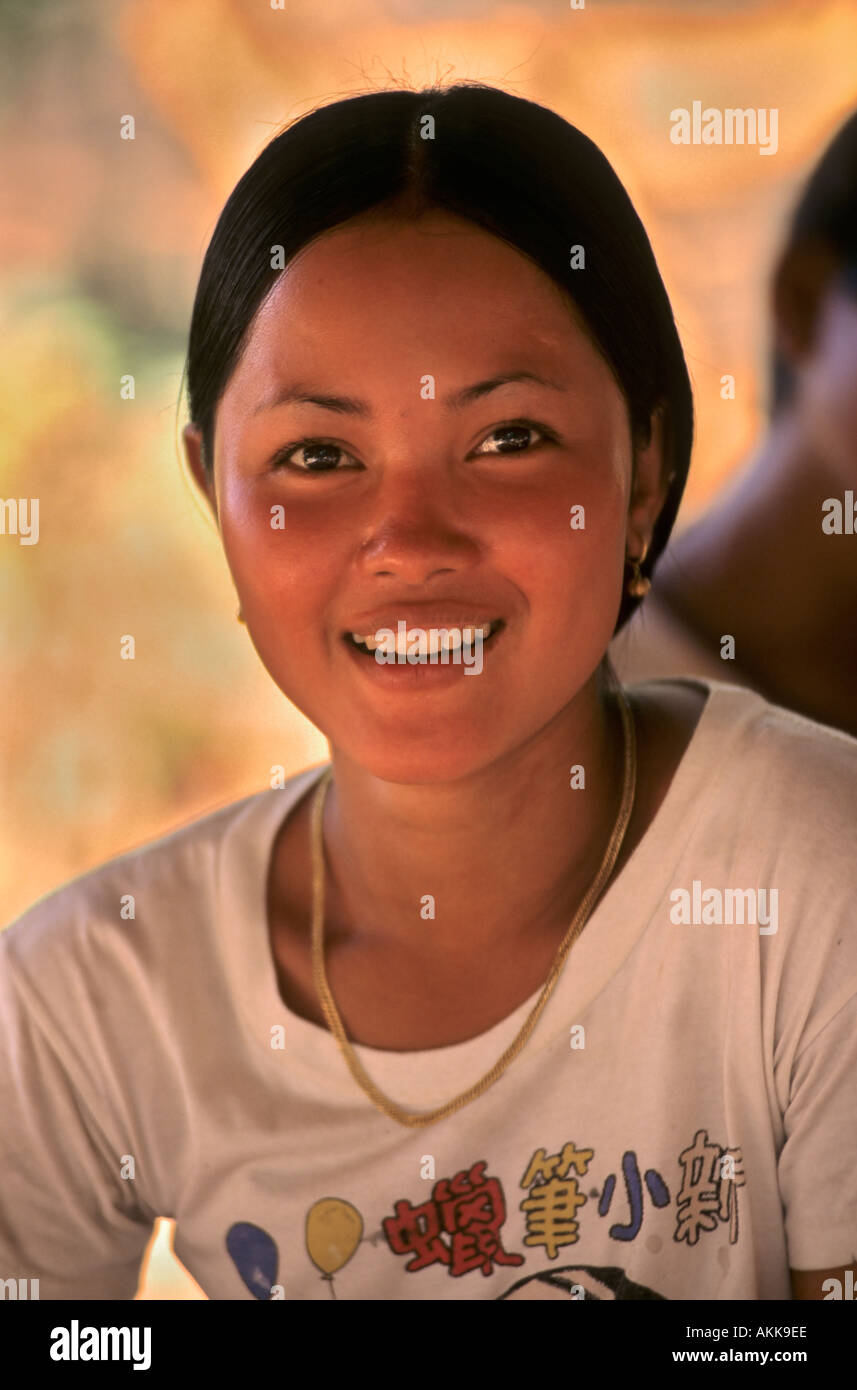 Young Khmer woman Mekong Island Cambodia Stock Photo - Alamy