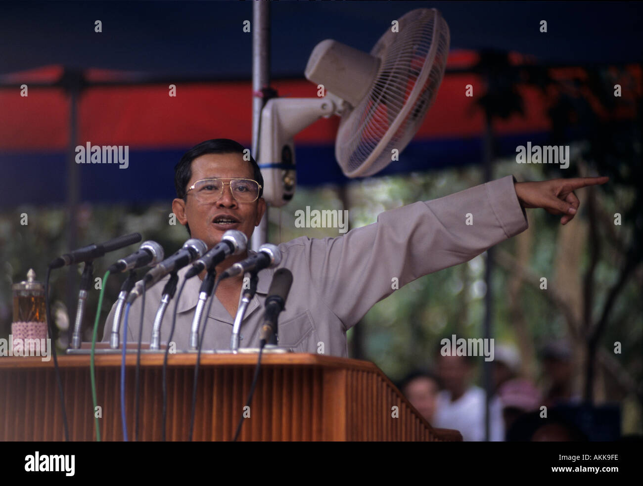 Cambodian Prime Minister Hun Sen speaking at rally Stock Photo - Alamy