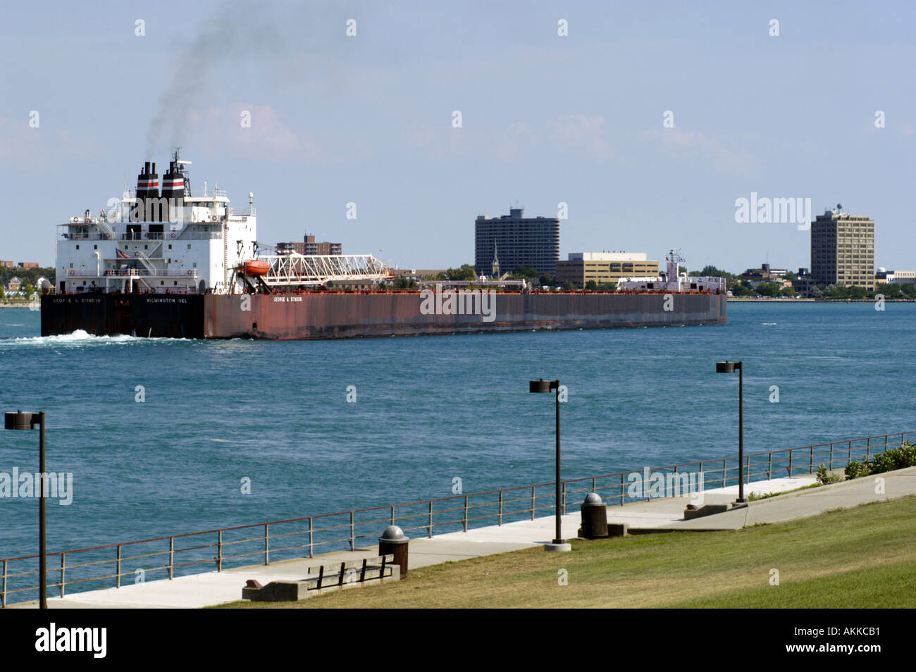 International and domestic Freighter Shipping on the St Clair River at ...