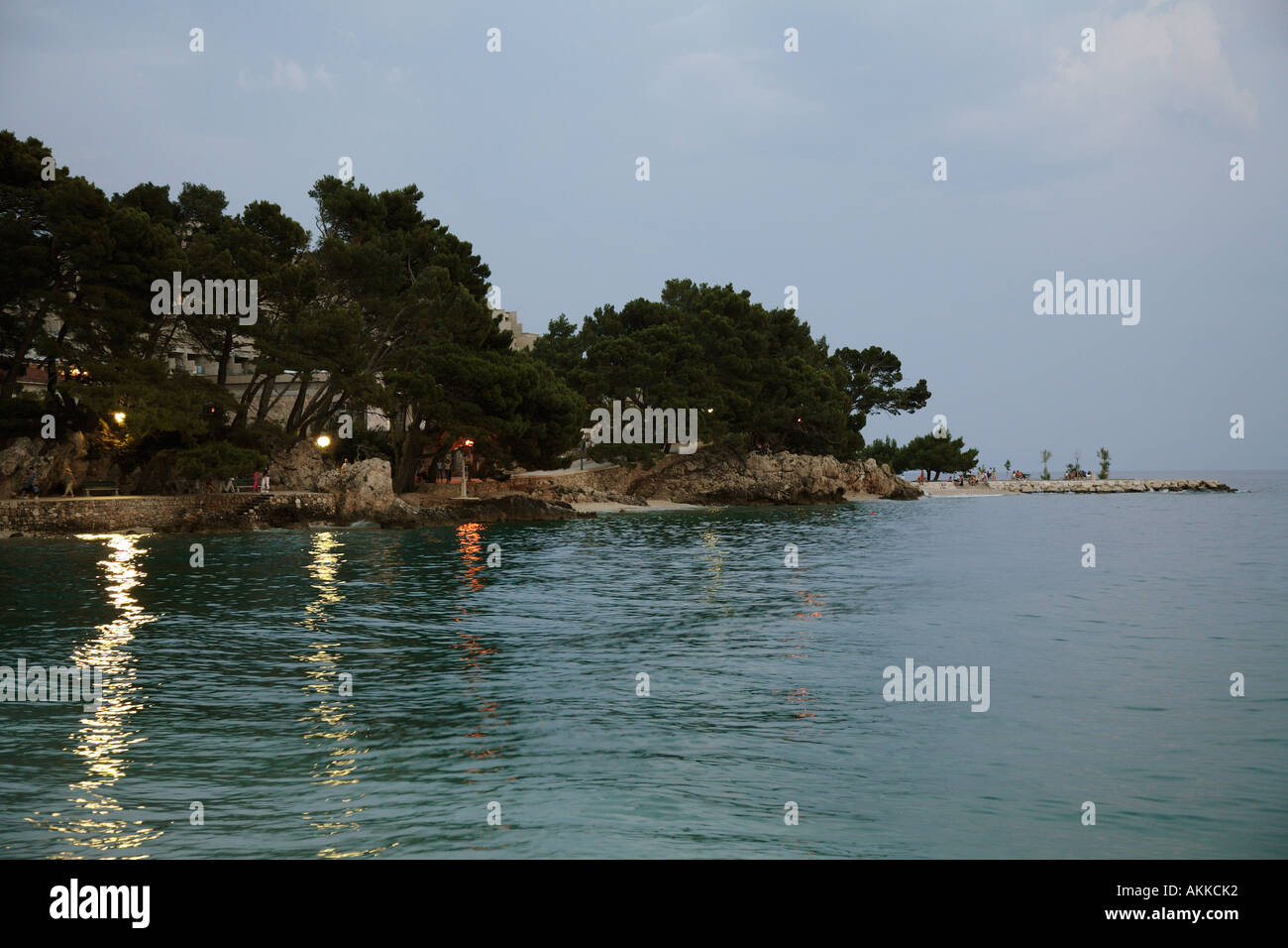 Brela trees boat hi-res stock photography and images - Alamy