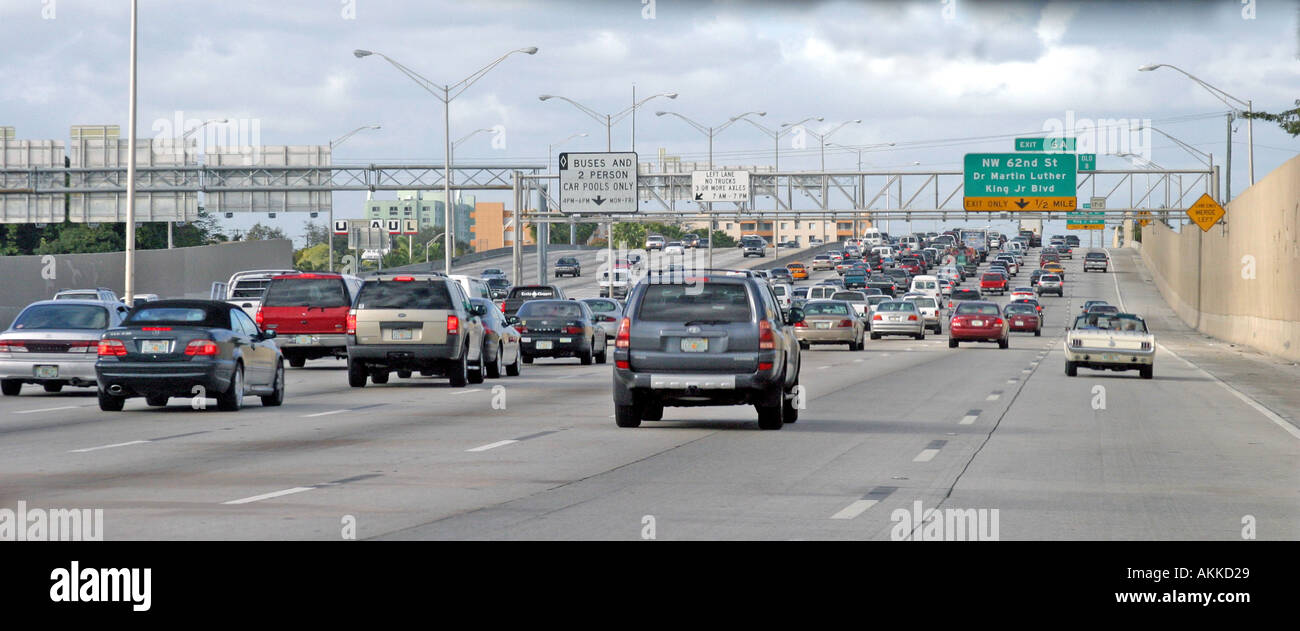 7 lane heighway USA Stock Photo - Alamy