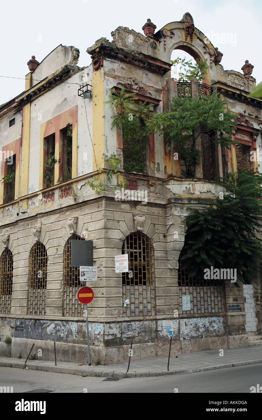 Mostar, War Damaged Theatre Stock Photo - Alamy