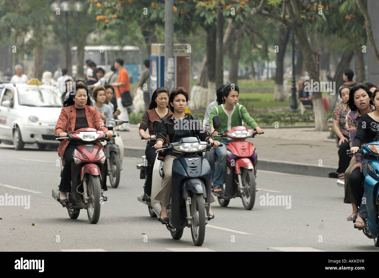 Busy Hanoi roads Stock Photo - Alamy