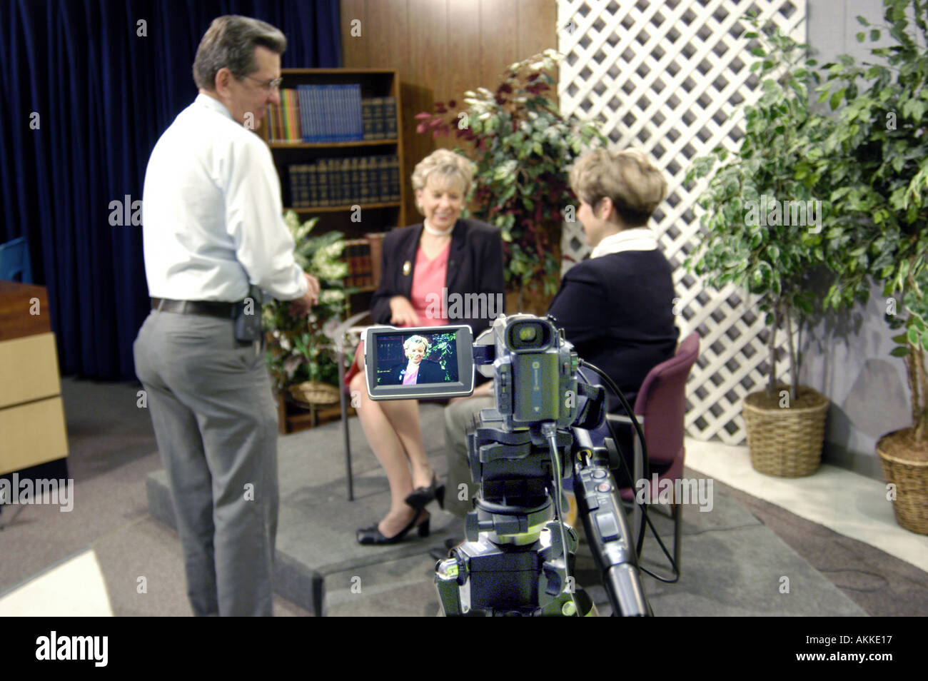 High School TV Television production class produces interview of ...