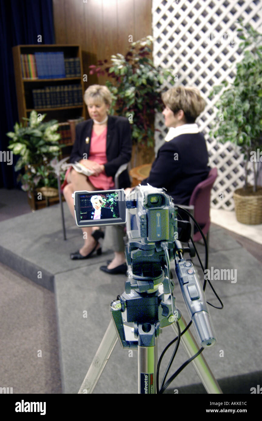 High School TV Television production class produces interview of ...