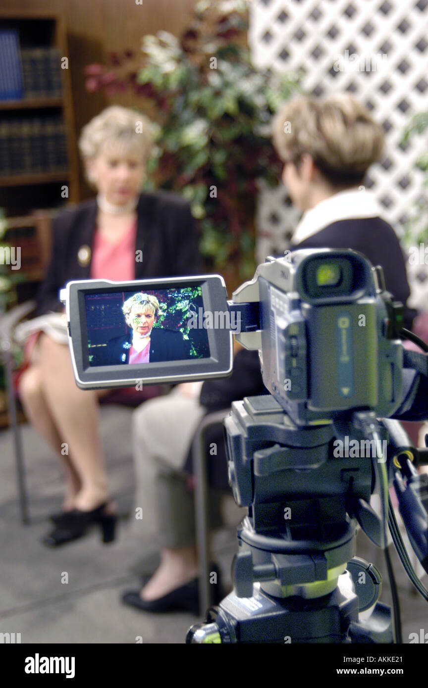 High School TV Television production class produces interview of ...