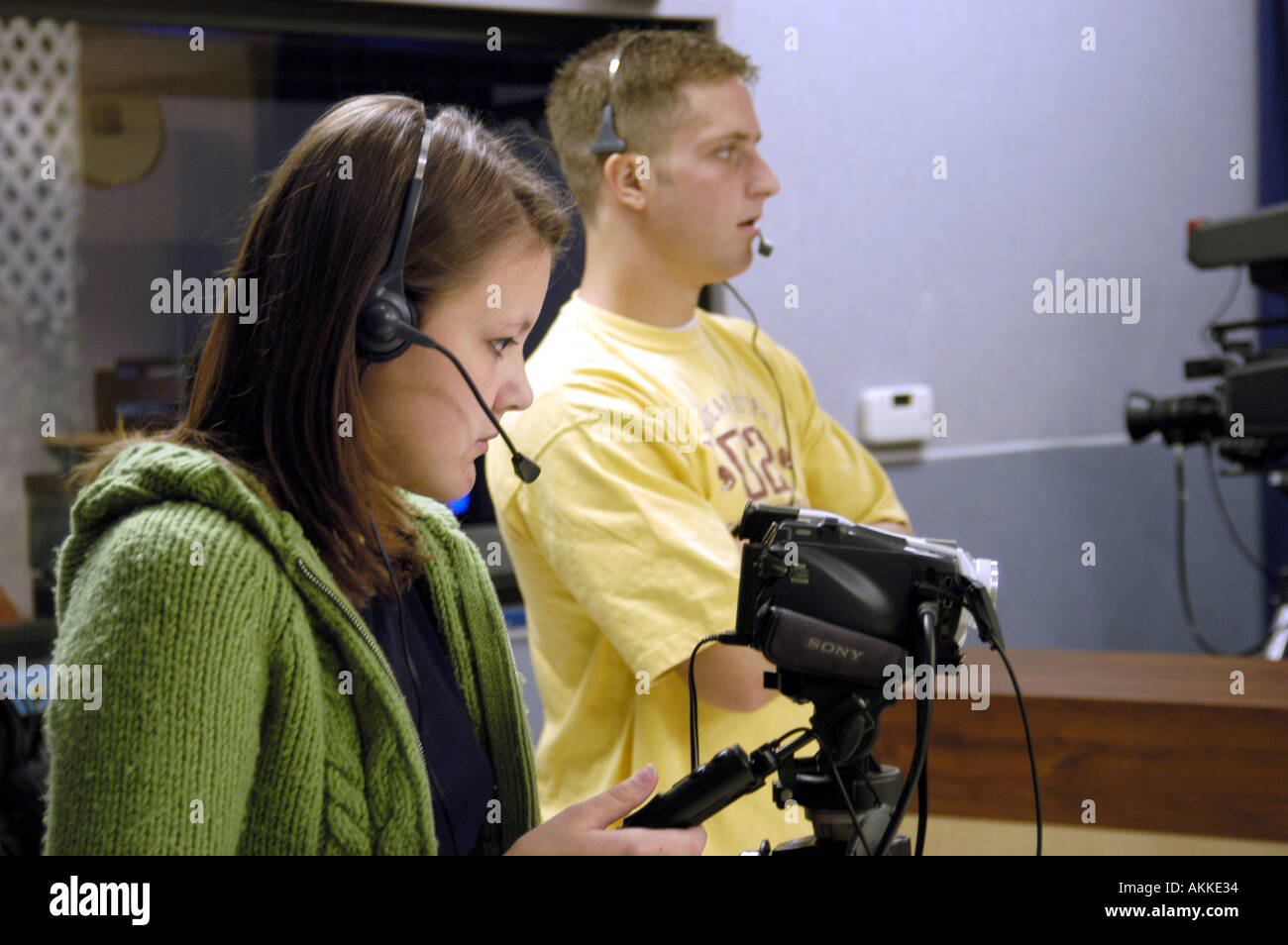 High School TV Television production class produces interview of ...