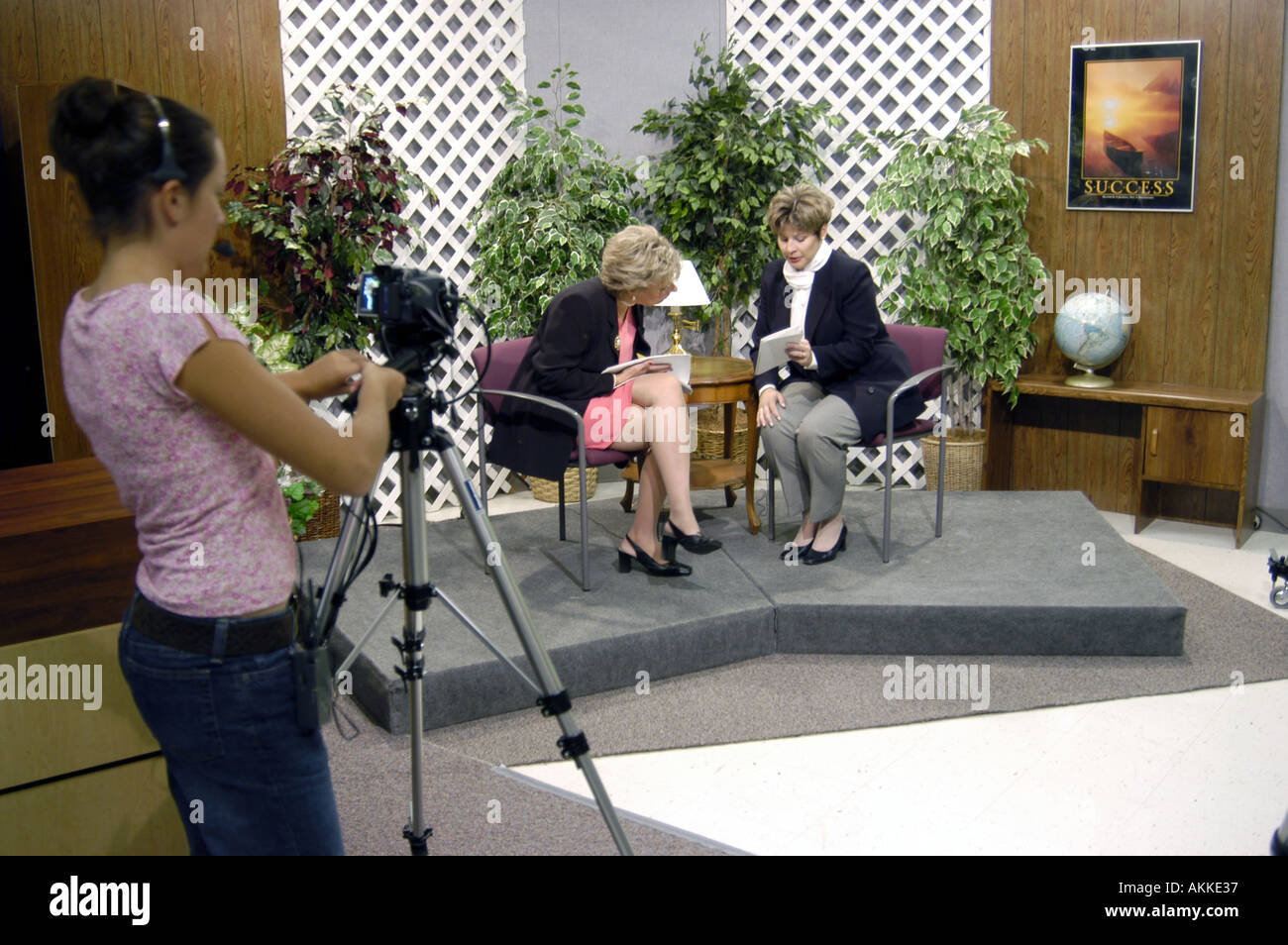 High School TV Television production class produces interview of ...