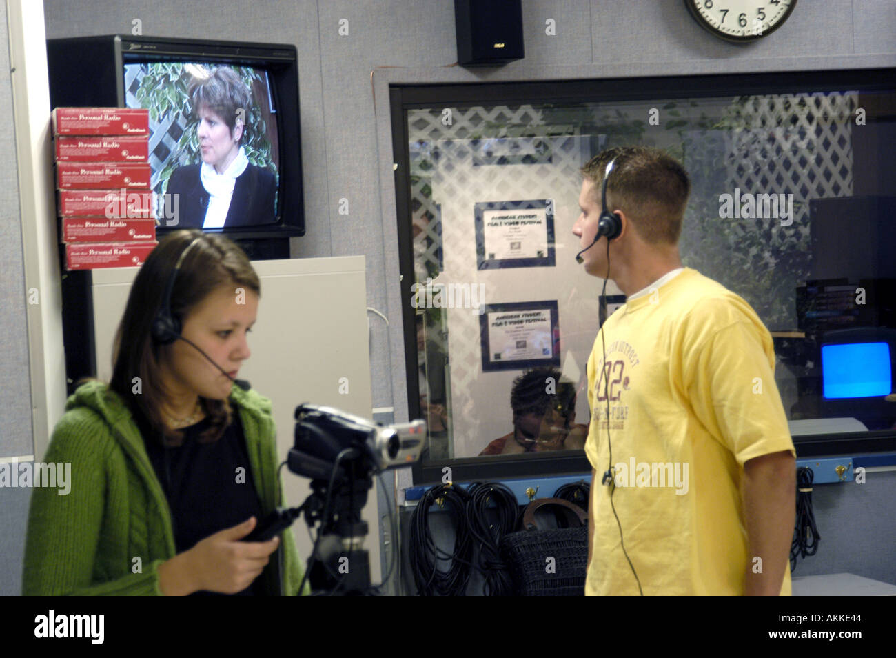 High School TV Television production class produces interview of ...
