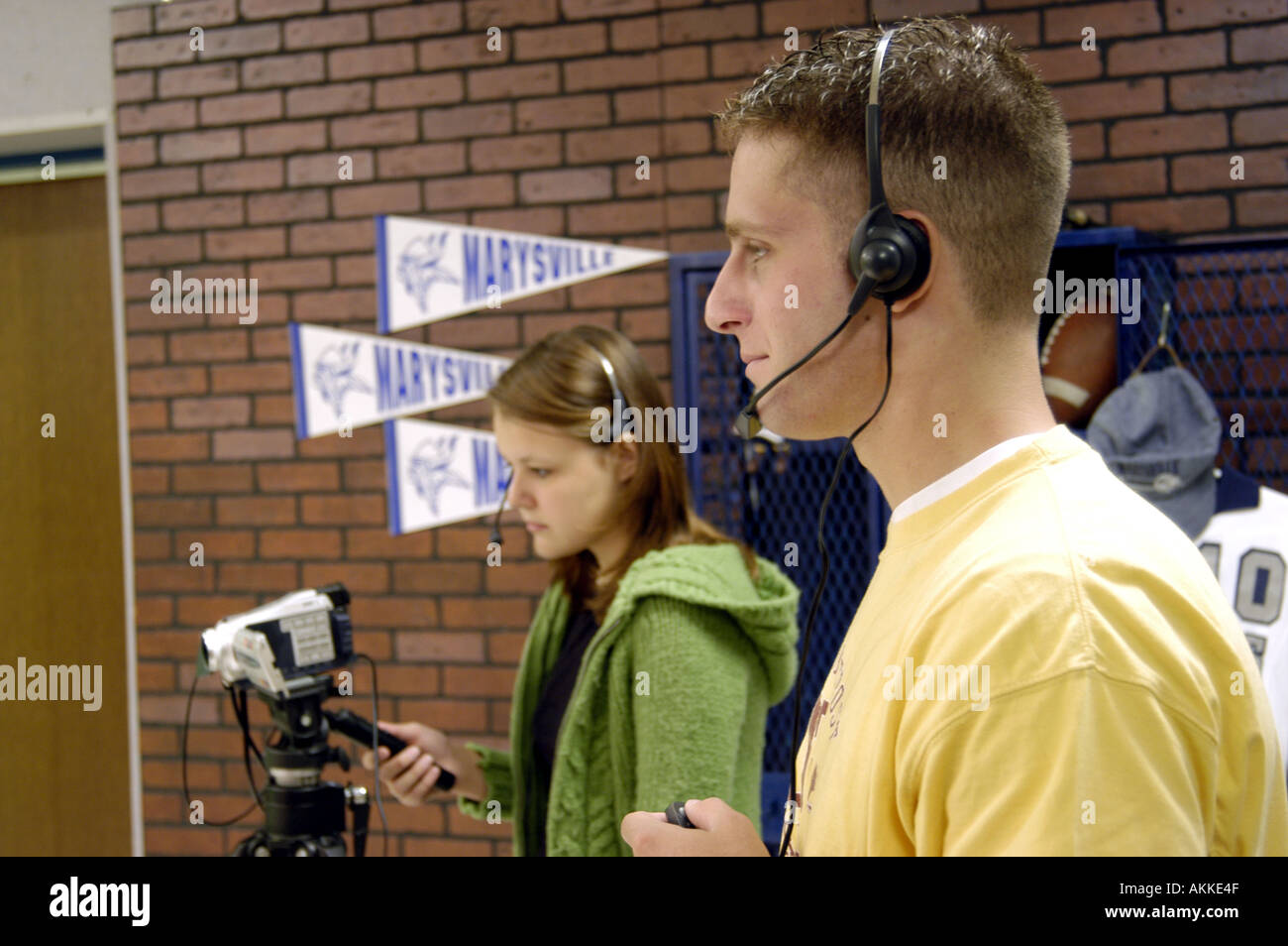 High School TV Television production class produces interview of ...