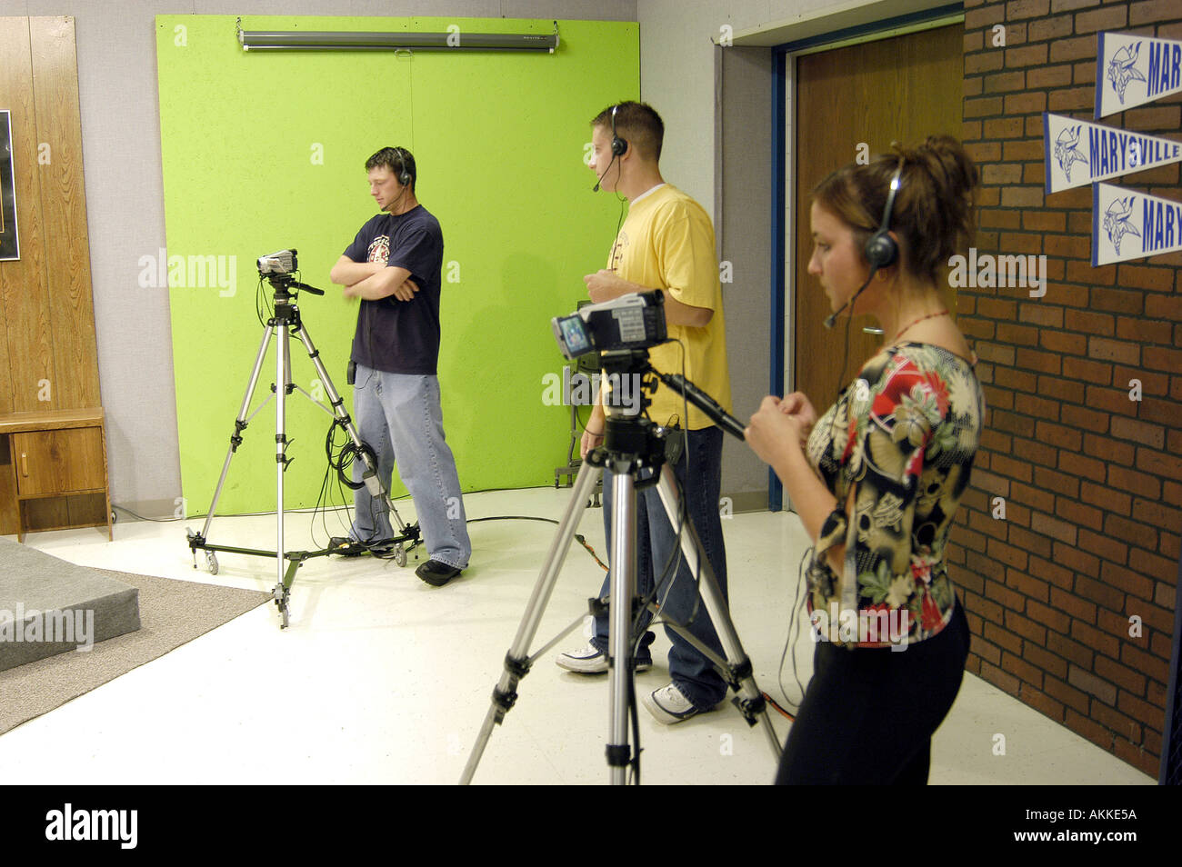 High School TV Television production class produces interview of ...