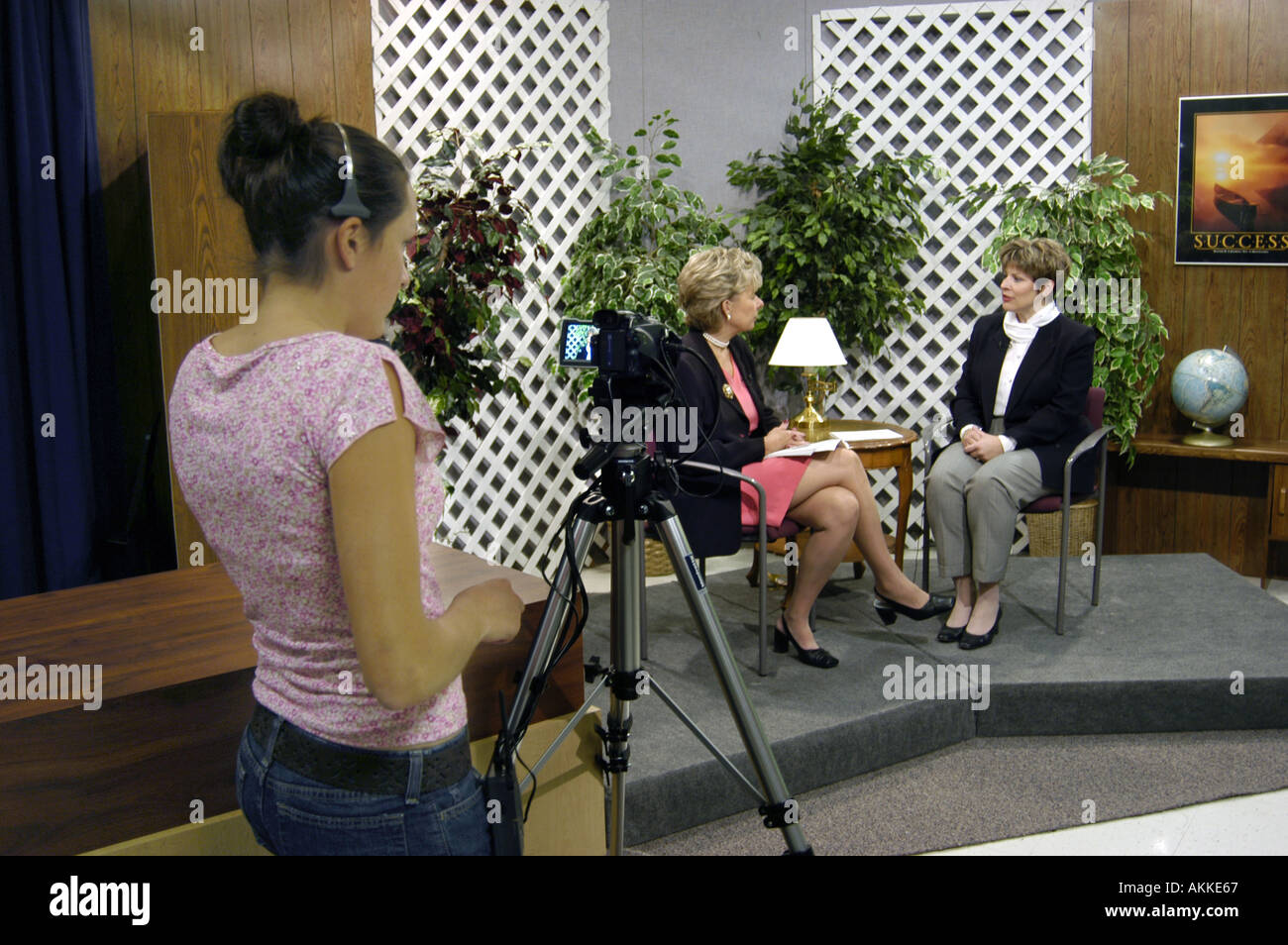 High School TV Television production class produces interview of ...