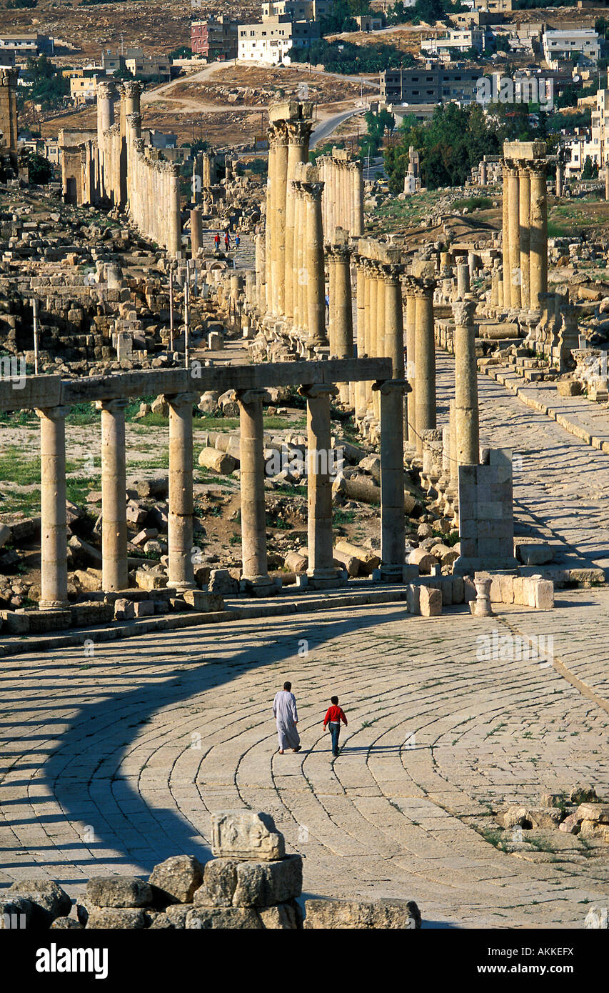 Jordan, Jerash (Gerasa), Forum Stock Photo - Alamy