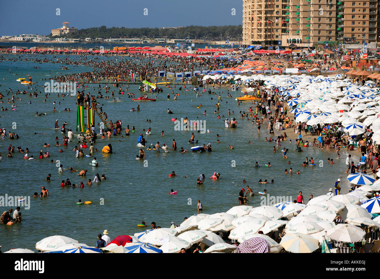 Egypt, the Mediterranean coast, Alexandria, Sidi Bishr beach Stock ...