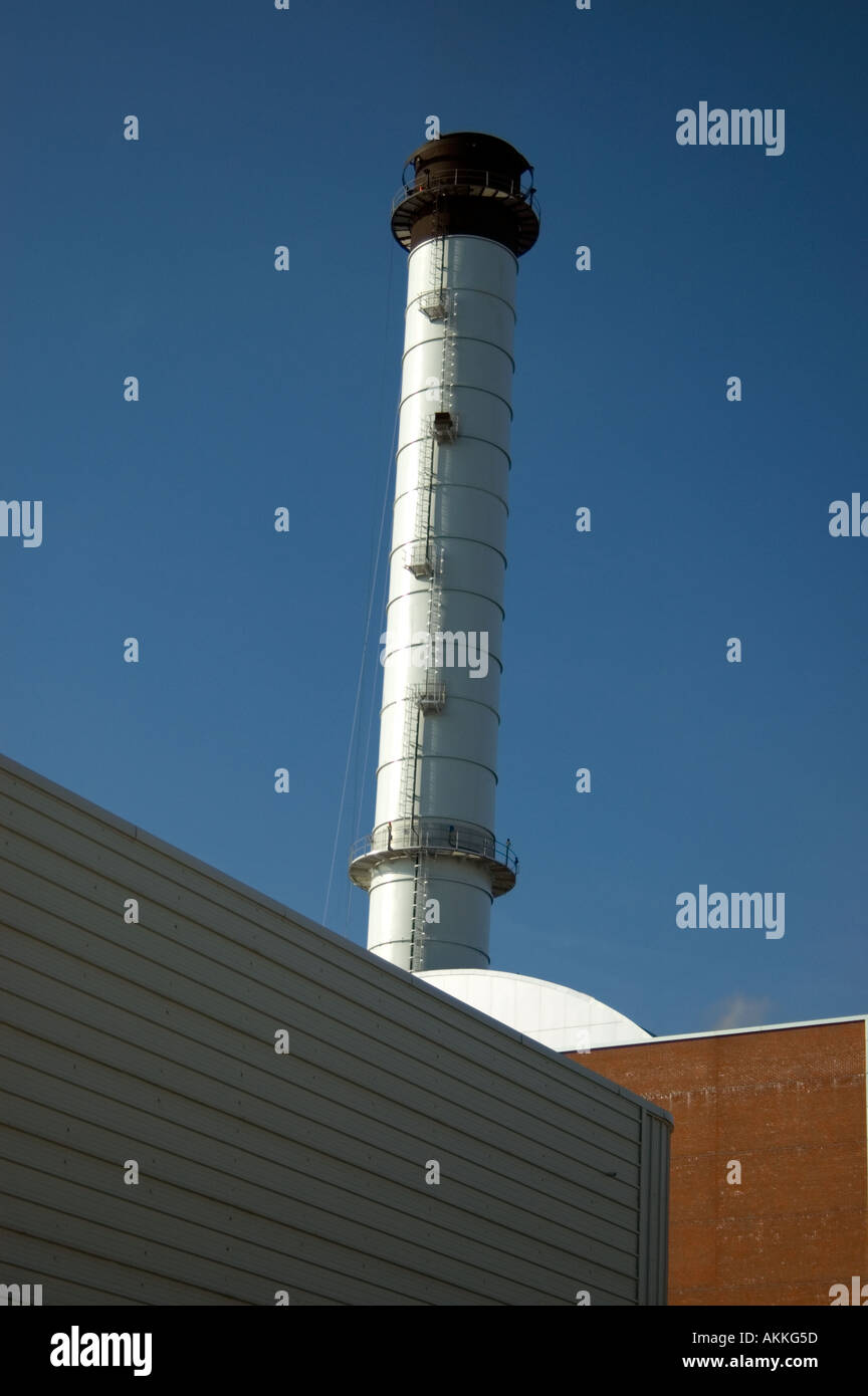 Factory chimney made of steel Stock Photo - Alamy
