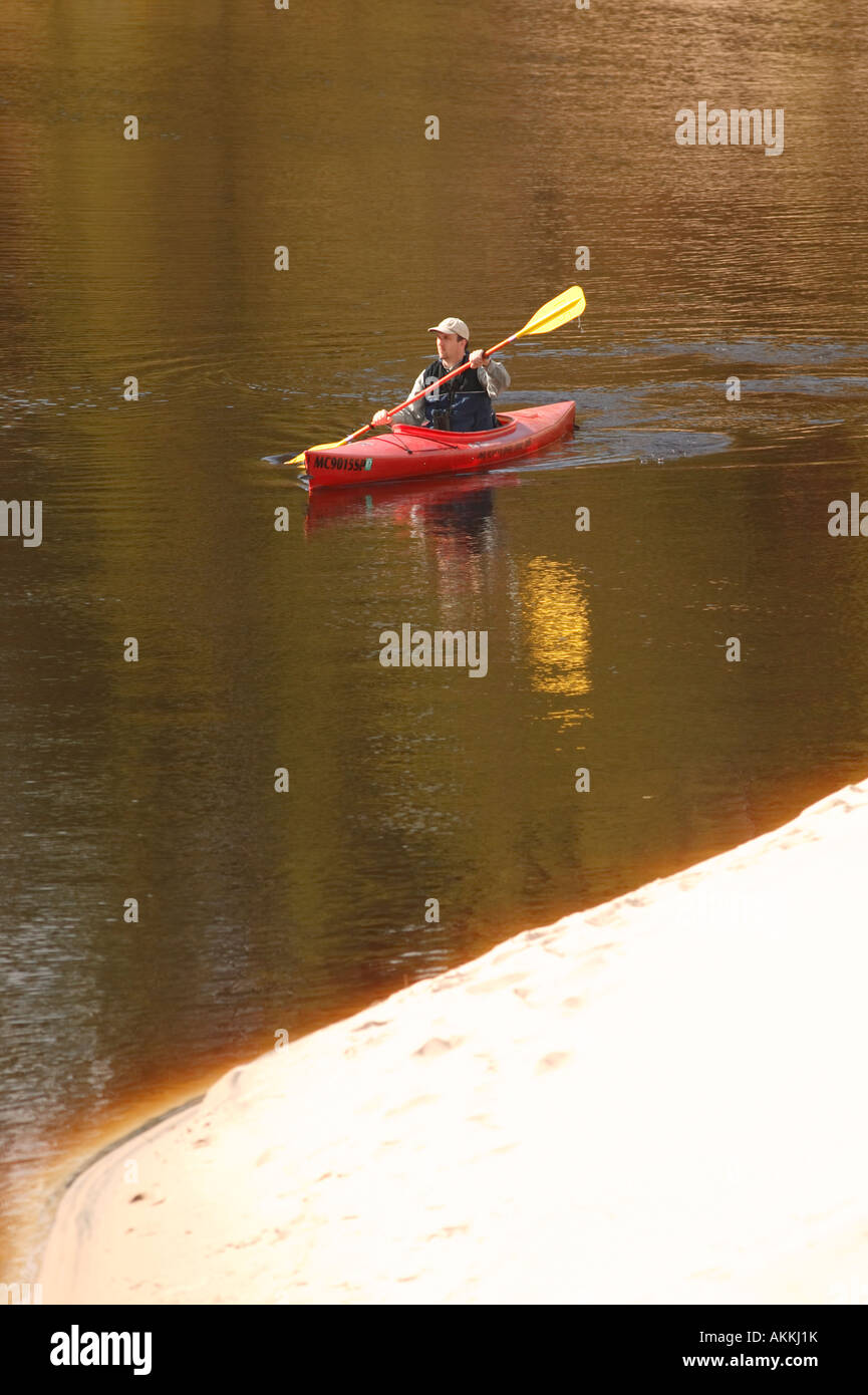 Kayak paddling on the Two Hearted River Michigan s Upper Peninsula ...